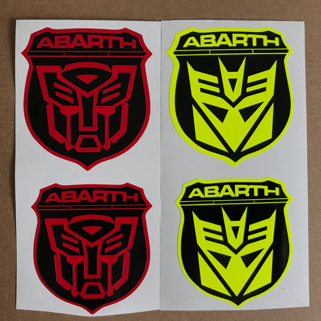 500/595/695 Transformers Autobot badge overlays Set of 4 – Abarth Decals
