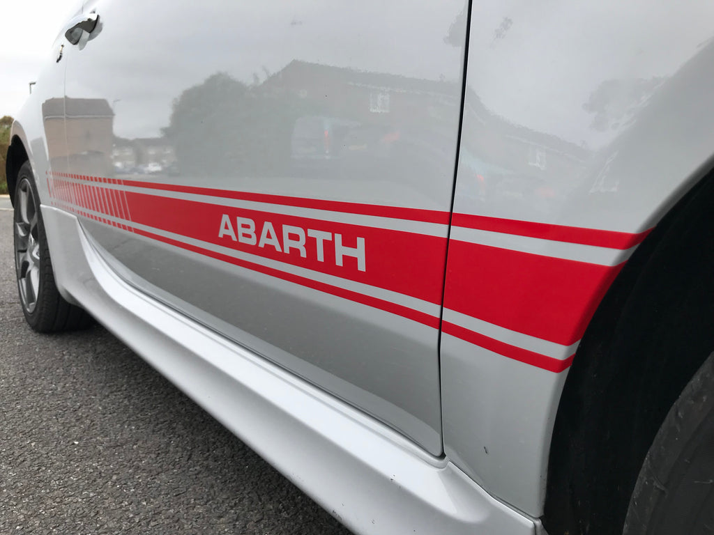 Abarth stripes, Series 1/2/3 stock look version. – Abarth Decals