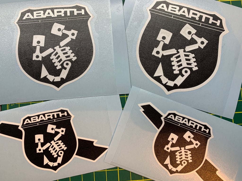 Modified Abarth Badge decals set of four including side badges – Abarth ...