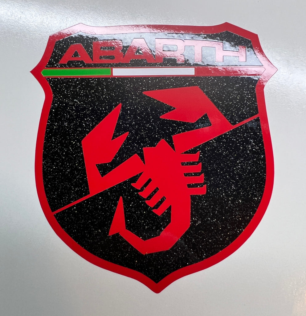 Ebony Sparkle Series Abarth 500/595 Badge decals set of four including ...